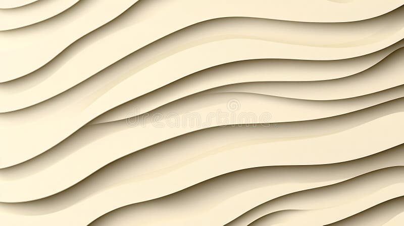 Abstract Cream Colored Wavy Lines Background Design Stock Illustration ...