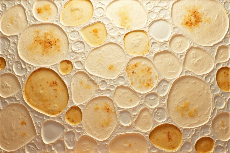 Abstract Cream and Gold Textured Surface with Rounded Organic Patterns ...