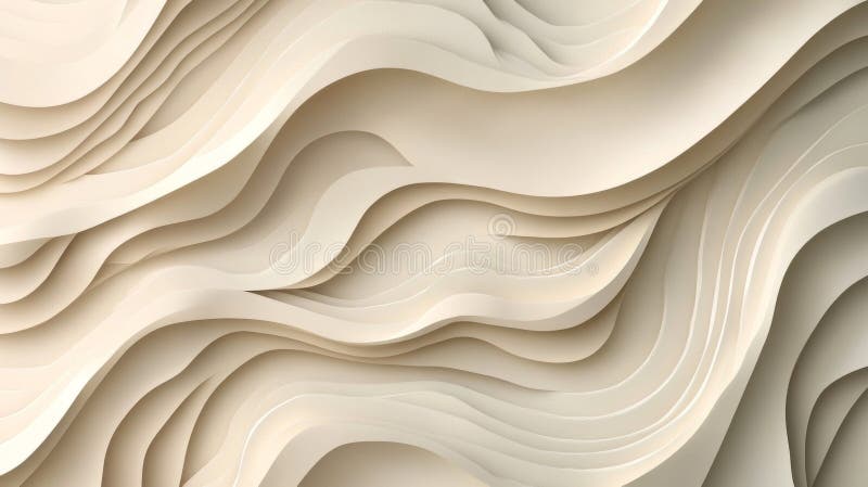 Abstract Cream Waves Background Texture Stock Illustration ...