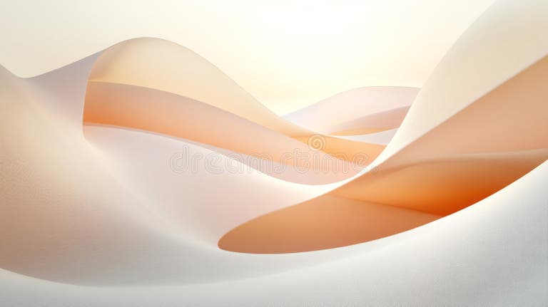 Abstract Cream Waves with Smooth Texture and Soft Gradient Background ...