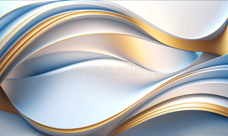 Abstract Creamy Soft Illustration with Wavy Forms. Elegance Composition ...