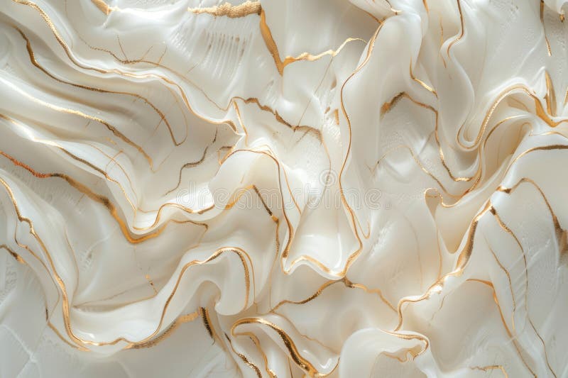 Abstract Creamy White and Beige Flowing Pattern. Digital Art for ...