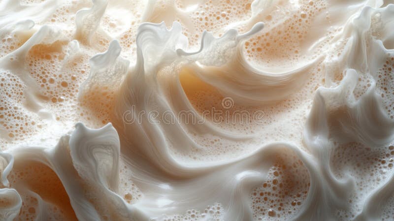 Abstract Creamy White Foam Texture with Bubbles Stock Illustration ...