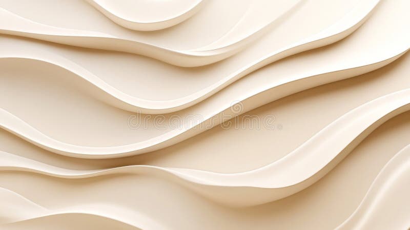 Abstract Creamy White Wavy Lines Stock Illustration - Illustration of ...