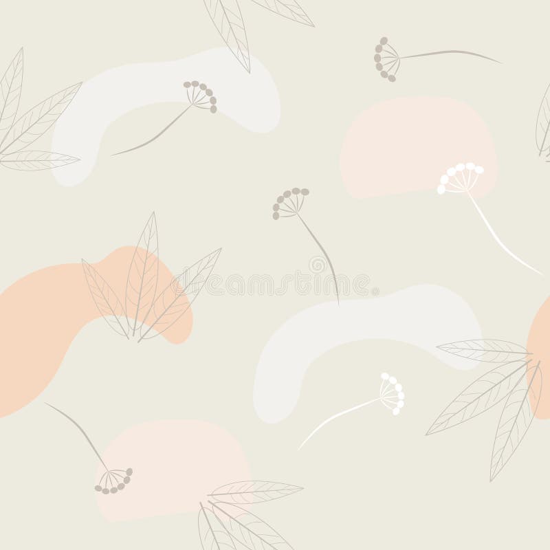 Abstract Creative Background for Design with Floral Elements, Seamless ...