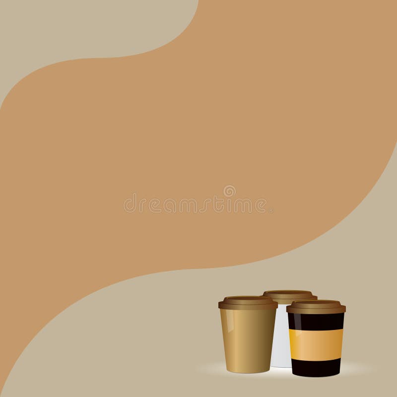 Abstract Creative Background Vector Design in Brown Color and Coffee ...