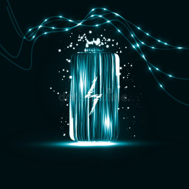 Abstract Battery Illustration. Concept-battery Life Stock Vector ...