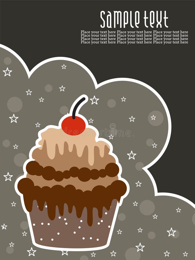 Abstract Creative Birthday Background with Cake Stock Vector ...