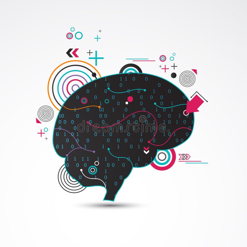 Abstract Creative Brain Concept. Vector Stock Vector - Illustration of ...