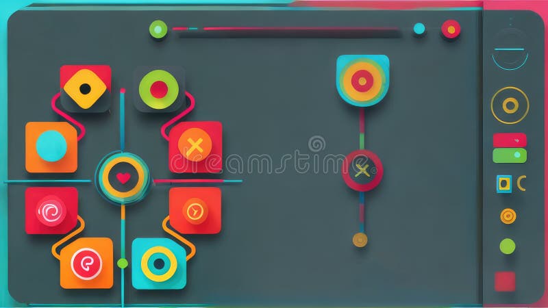 Abstract Creative Colour Interface Flat Design for Background Stock ...