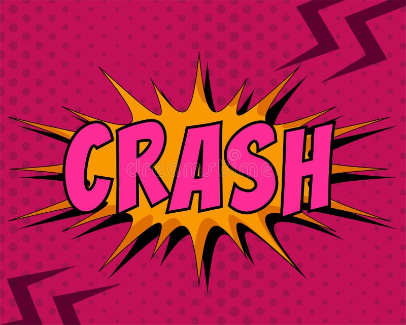 Abstract Creative Concept Comic Pop Art Style Crash Text with ...