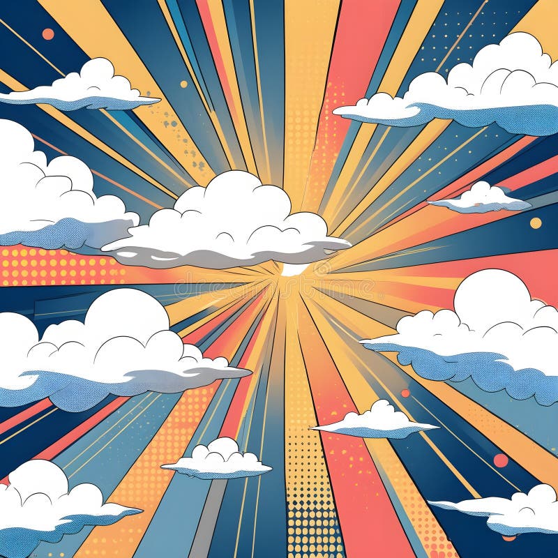 Abstract Creative Concept Comics Pop Art Style Blank Layout Template ...