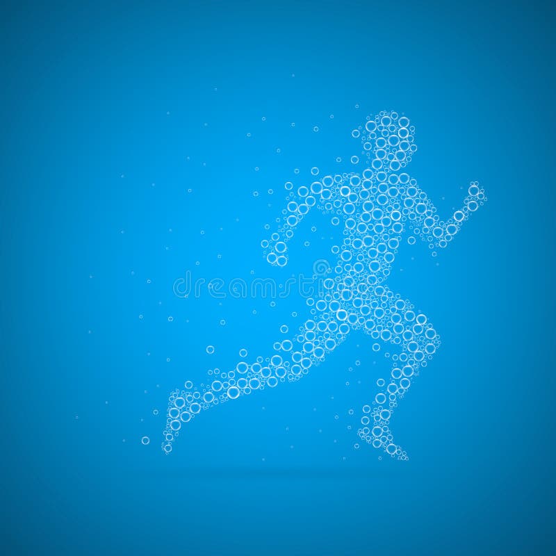 Abstract Creative Concept Image of Running Man for Web and Mobile ...