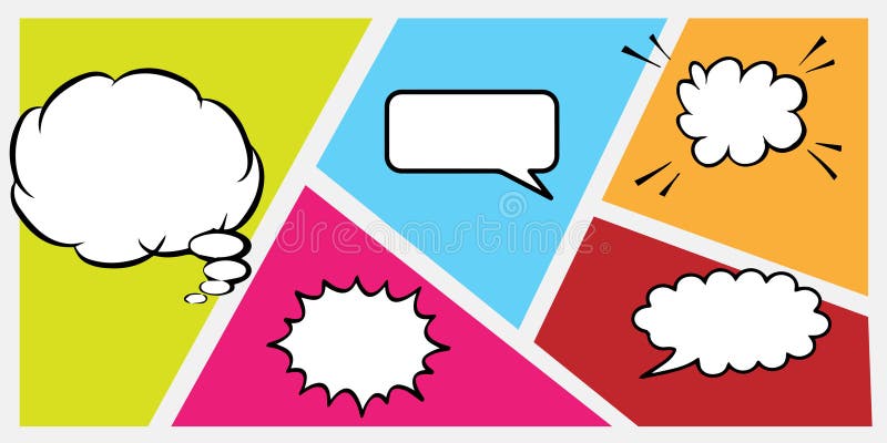 Abstract Creative Concept Vector Baloon Text Comic Pop Art Style Blank ...