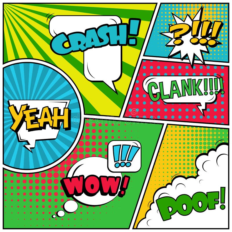 Abstract Creative Concept Vector Comic Pop Art Style Blank, Layout ...