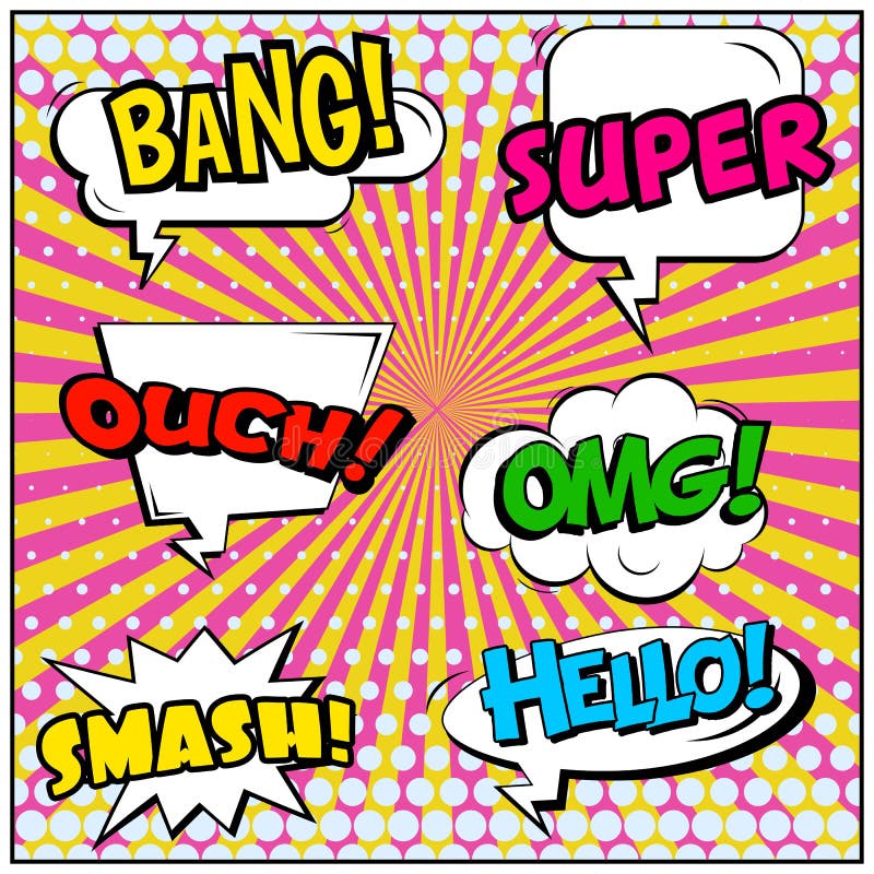 Abstract Creative Concept Vector Comic Pop Art Style Blank, Layout ...