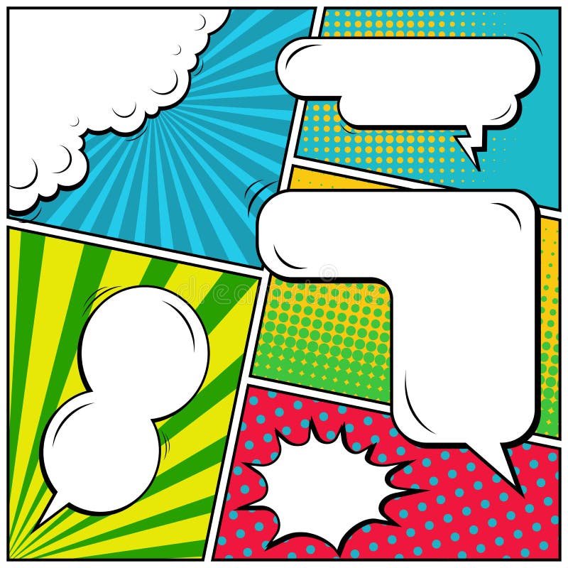 Abstract Creative Concept Vector Comic Pop Art Style Blank, Layout ...