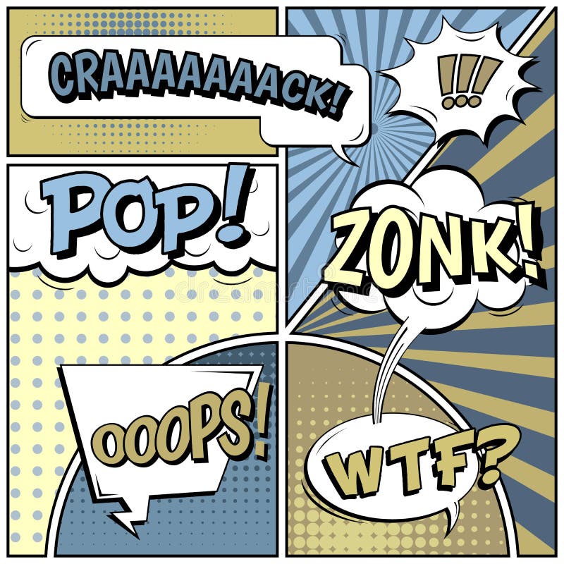 Abstract Creative Concept Vector Comic Pop Art Style Blank, Layout ...