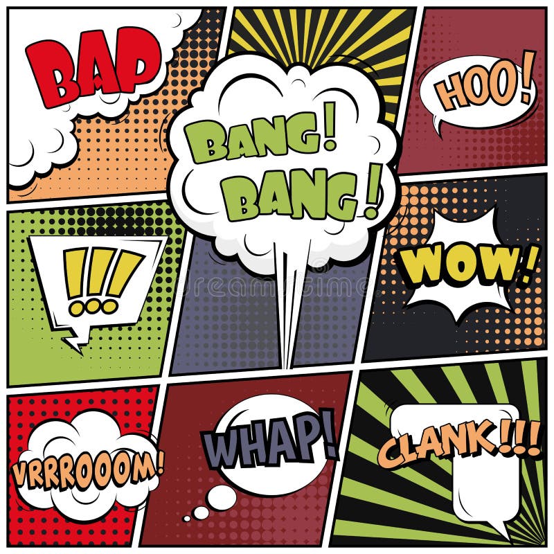 Abstract Creative Concept Vector Comic Pop Art Style Blank, Layout ...