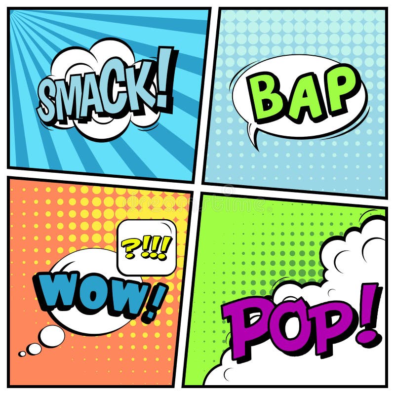 Abstract Creative Concept Vector Comic Pop Art Style Blank, Layout ...