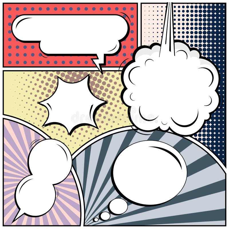 Abstract Creative Concept Vector Comic Pop Art Style Blank, Layout ...