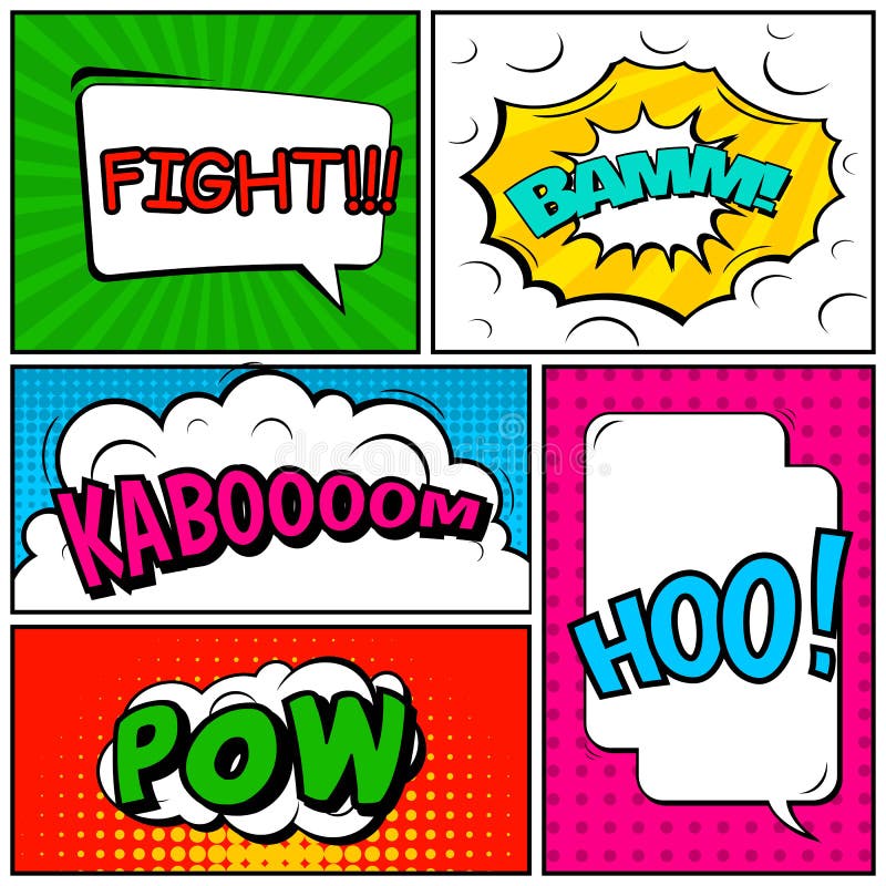 Abstract Creative Concept Vector Comic Pop Art Style Blank, Layout ...