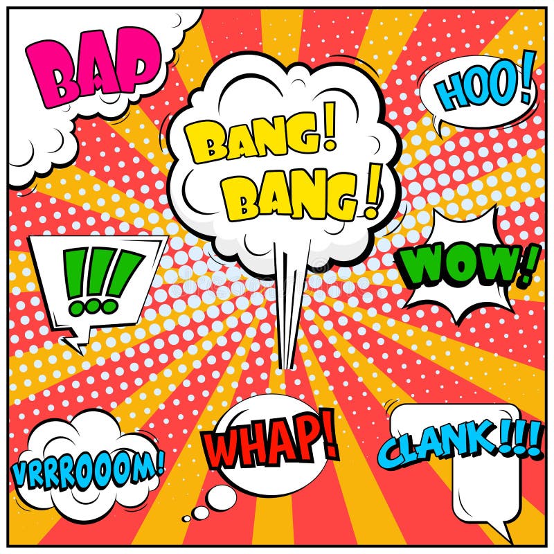 Abstract Creative Concept Vector Comic Pop Art Style Blank, Layout ...