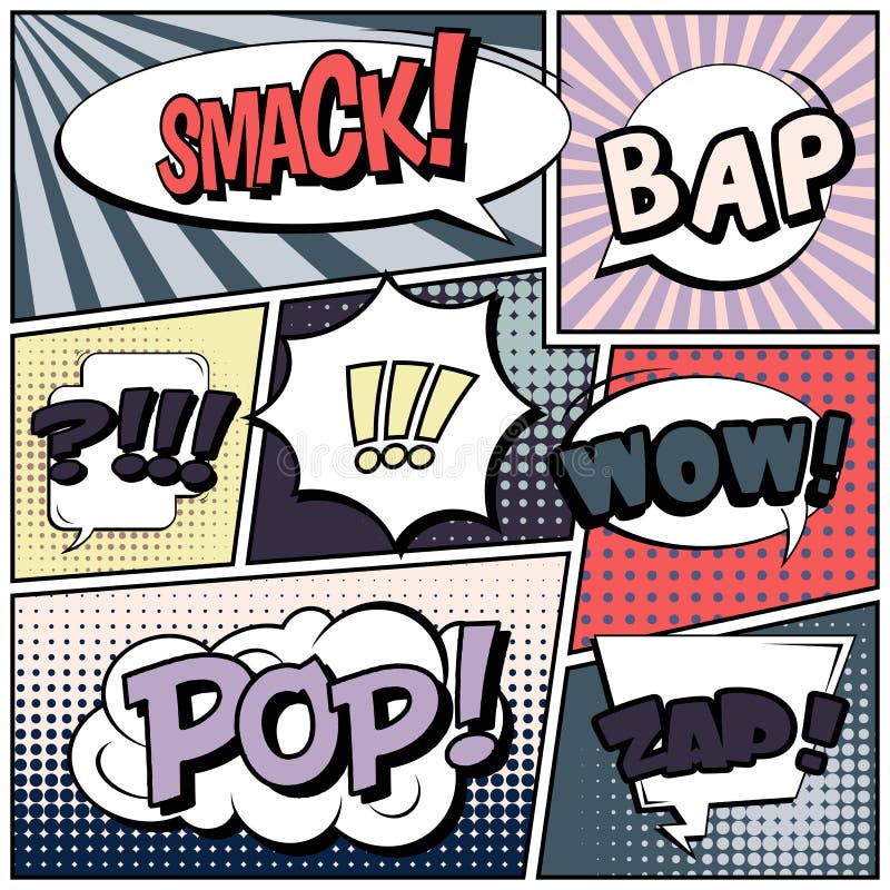 Abstract Creative Concept Vector Comic Pop Art Style Blank, Layout ...