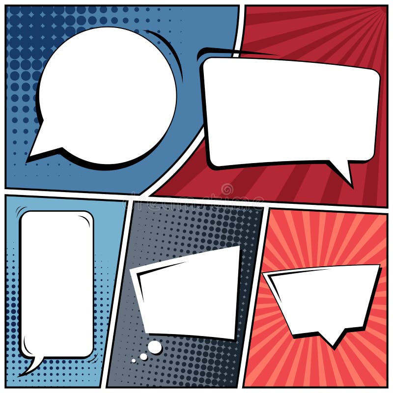 Abstract Creative Concept Vector Comic Pop Art Style Blank, Layout ...