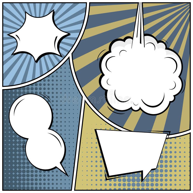 Abstract Creative Concept Vector Comic Pop Art Style Blank, Layout ...