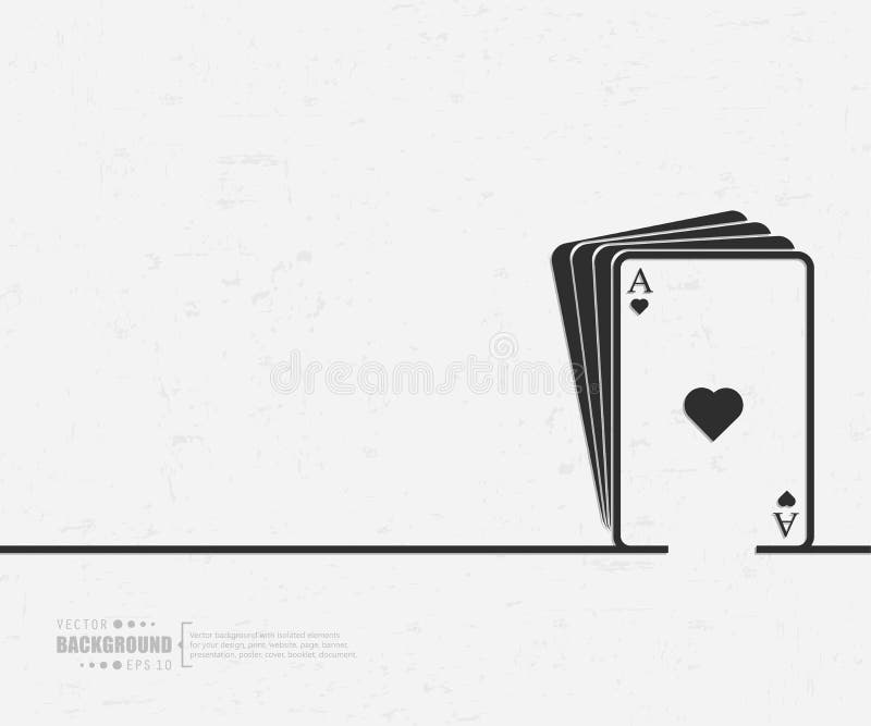 Playing Card Aces Outline Stock Illustrations – 98 Playing Card Aces ...