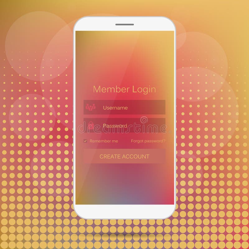 Abstract Creative Concept Vector Member Login Form Interface. for Web ...