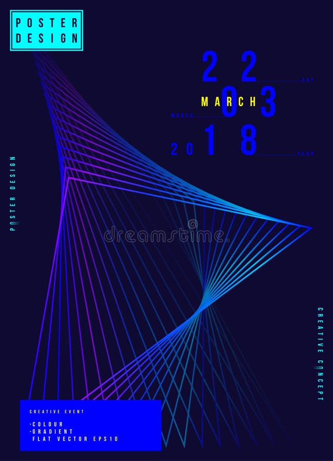 Abstract Creative Design Poster for Creative Event with Blue Background ...
