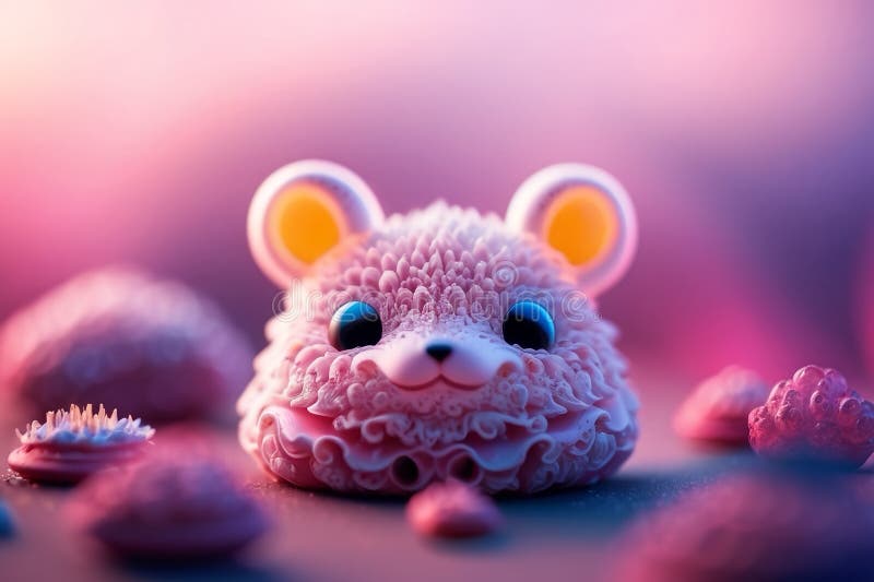 Abstract and Creative and Detail Image of Pink Mouse with Pink Theme ...