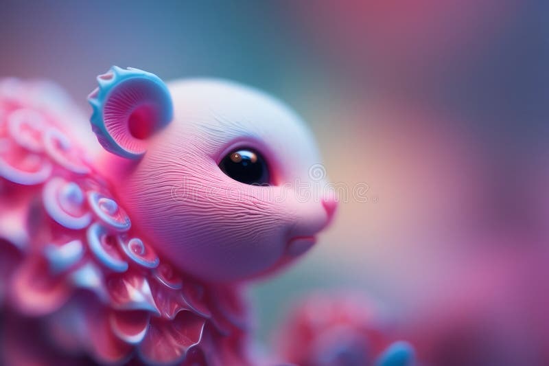 Abstract and Creative and Detail Image of Pink Mouse with Pink Theme ...