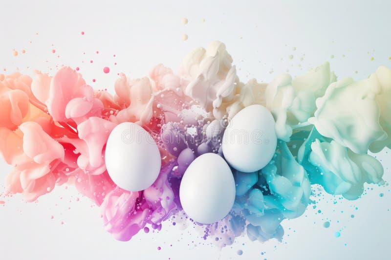 Abstract Creative Easter Egg Inside Colourful Explosion Stock Photo ...