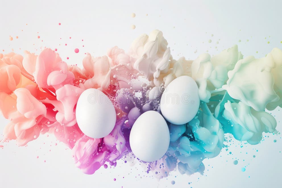 Abstract Creative Easter Egg Inside Colourful Explosion Stock Photo ...