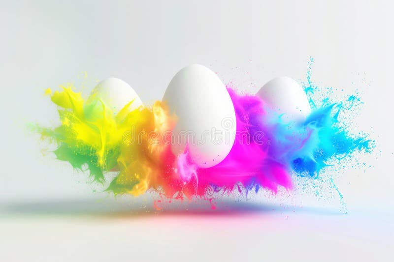 Abstract Creative Easter Egg Inside Colourful Explosion Stock Image ...