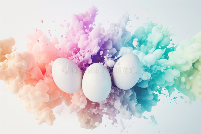 Abstract Creative Easter Egg Inside Colourful Explosion Stock Photo ...