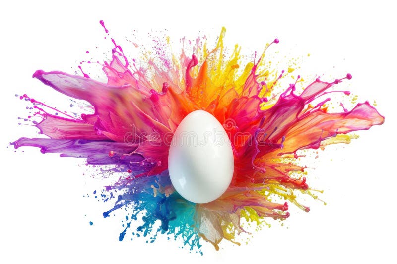 Abstract Creative Easter Egg Inside Colourful Explosion Stock Photo ...