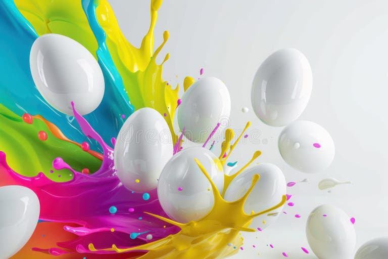 Abstract Creative Easter Egg Inside Colourful Explosion Stock Image ...