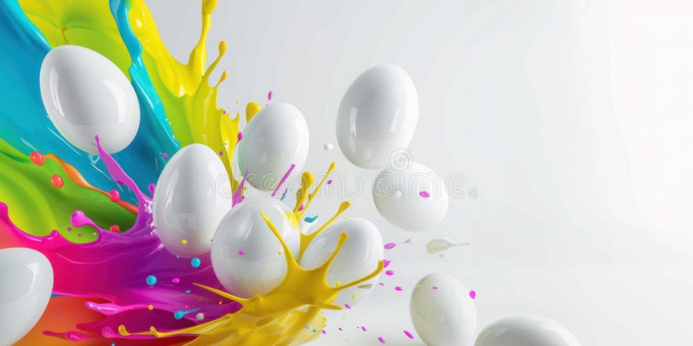 Abstract Creative Easter Egg Inside Colourful Explosion Stock Photo ...