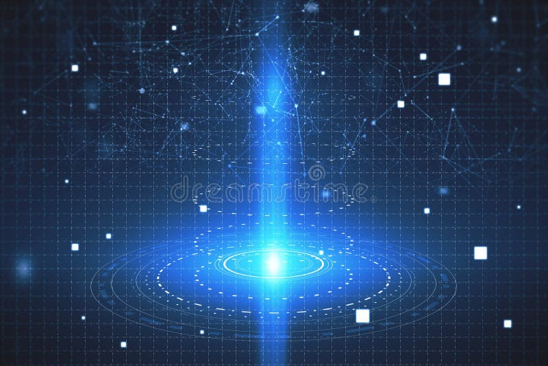 Abstract Creative Gaming Interface on Blue Sky Background. Hud and ...