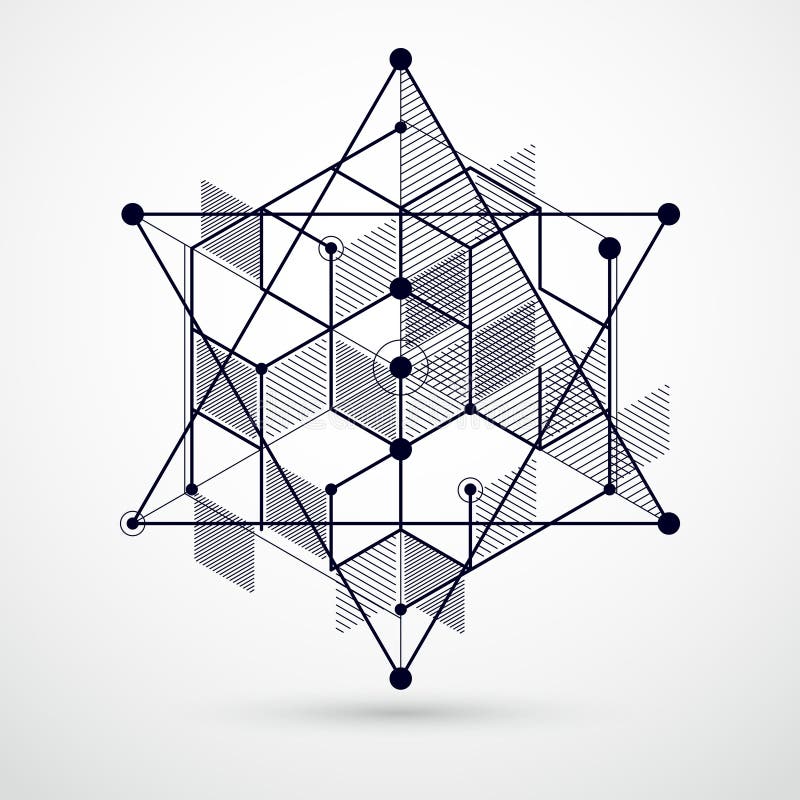 Abstract Creative Geometric Art with a Variety of Geometric Elements ...