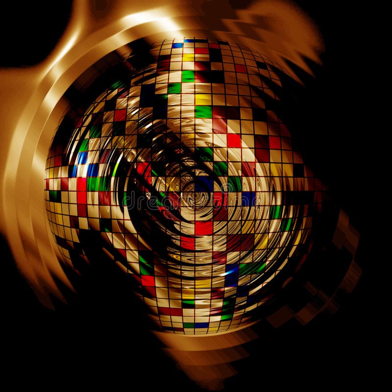 Abstract Creative Gold Background in Style of Mixed Media Stock ...