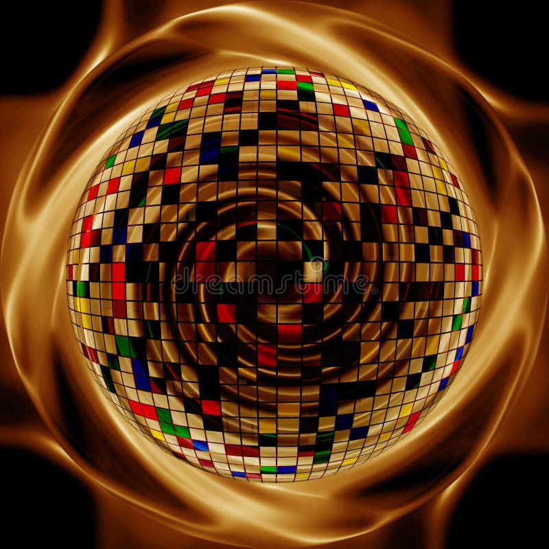 Abstract Creative Gold Background in Style of Mixed Media Stock ...