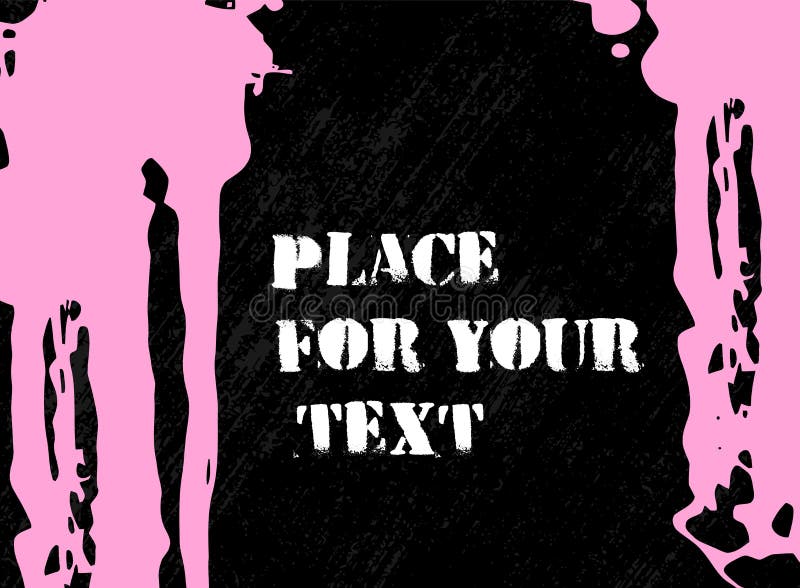 Abstract Creative Header. Hand Drawn Ink Texture. Stock Vector ...