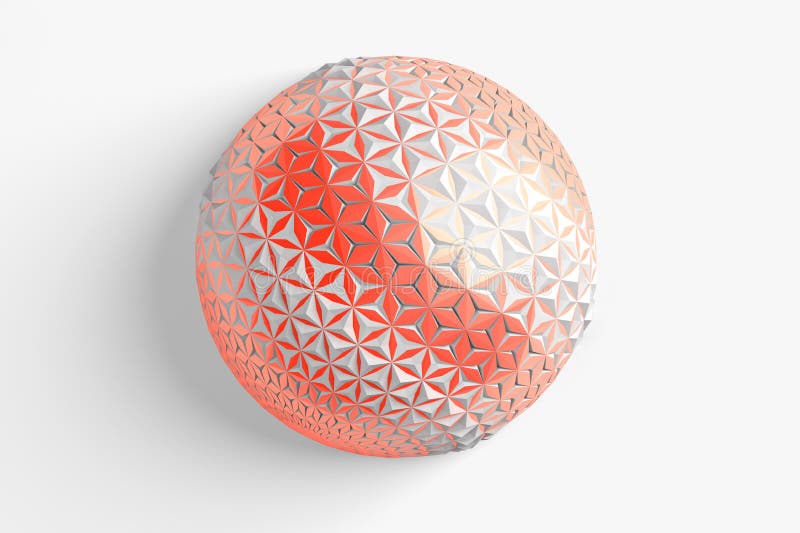 Abstract Creative Modern Gold and White 3D Three-dimensional Sphere ...