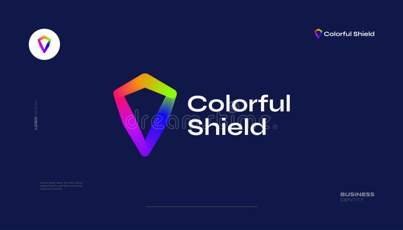 Abstract and Creative Shield Logo Design in Colorful Gradient Style ...