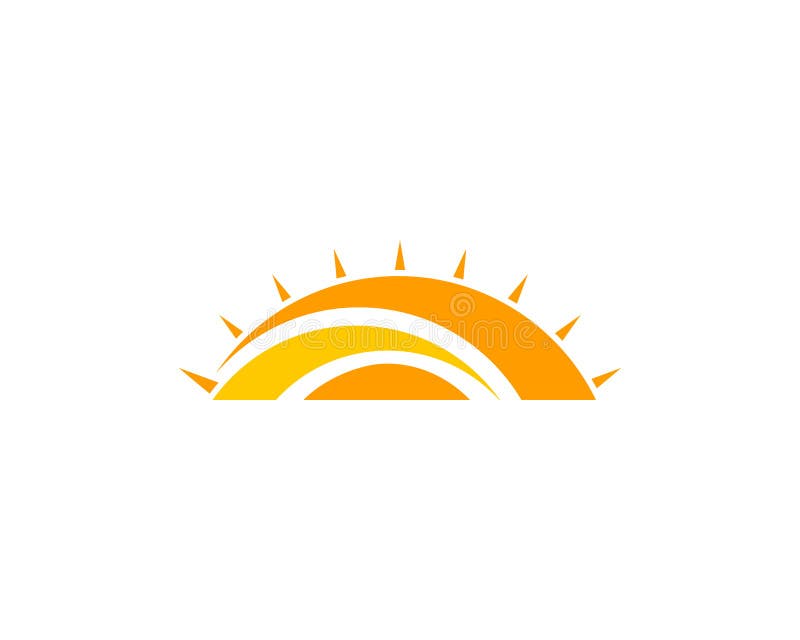 Abstract Creative Sun Logo Design Stock Vector - Illustration of orange ...